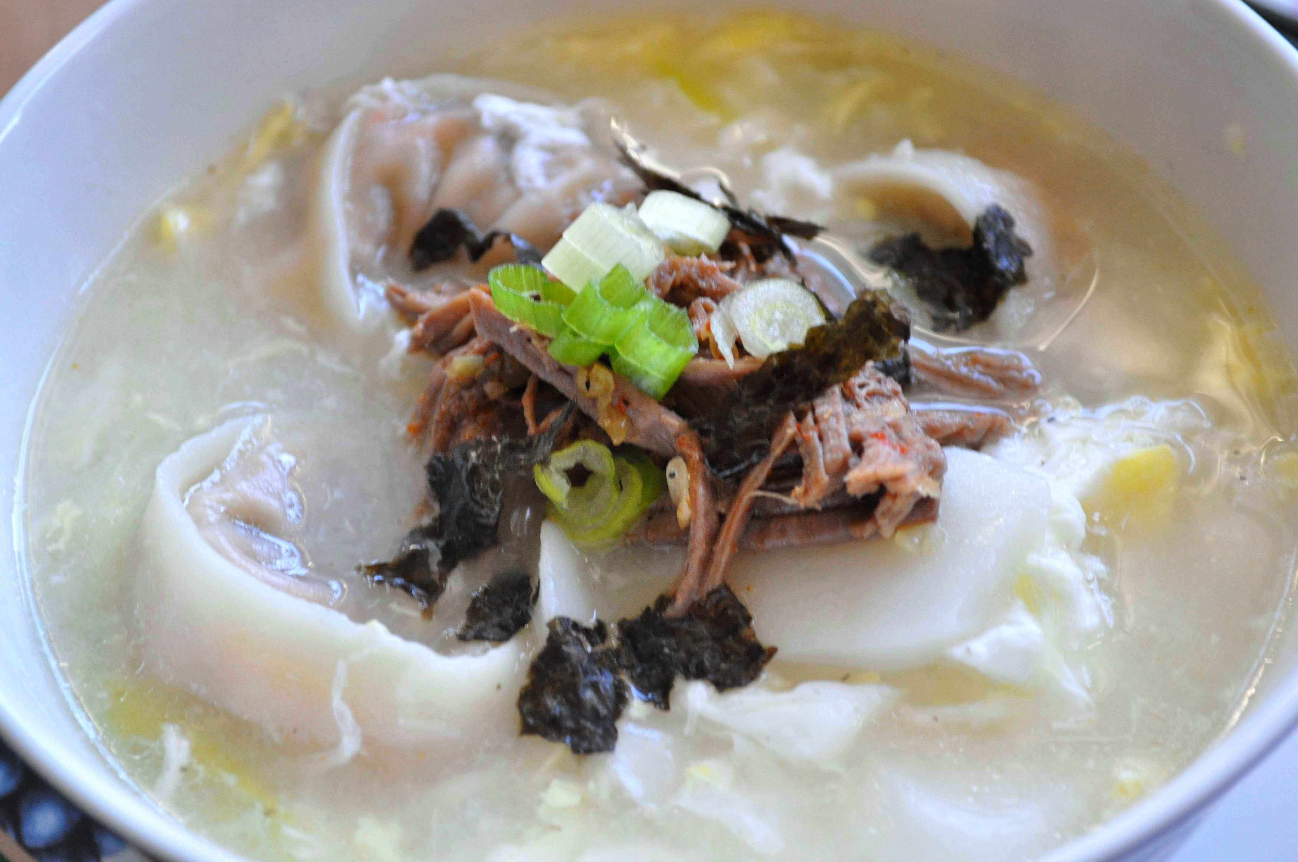 Dduk guk with beef and dumplings | Kimchimari