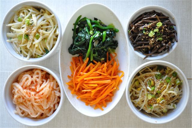 6 kinds of namul for bibimbap | Kimchimari