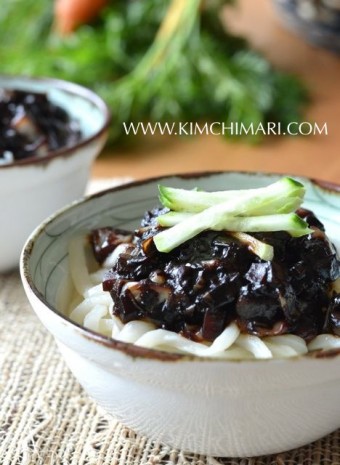 Jajangmyeon (Black Bean Sauce Noodles) - Kimchimari