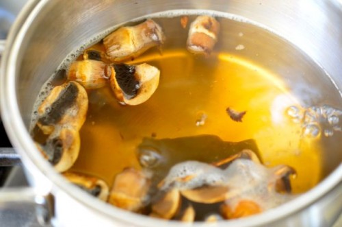 Korean Four Mushroom Rice in Stone Pot (버섯밥 Beoseot Bap) - Kimchimari