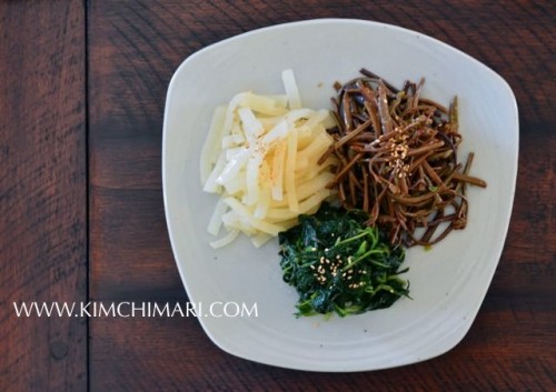 Sauteed Perilla Side Dish (Kkaennip Namul) - Green Color Namul - Kimchimari