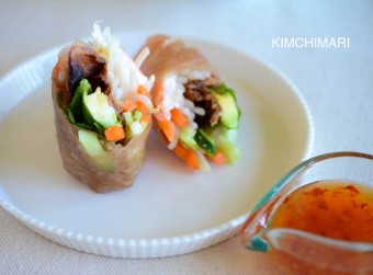 Easy Pork Bulgogi Spring Rolls - Kimchimari