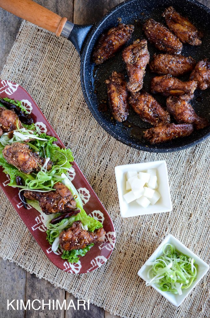 Korean Fried Chicken with Soy Glaze - Kimchimari