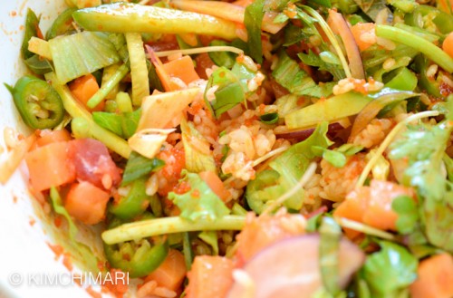 Korean Rice Bowl with Sashimi - Hoedeopbap - Kimchimari
