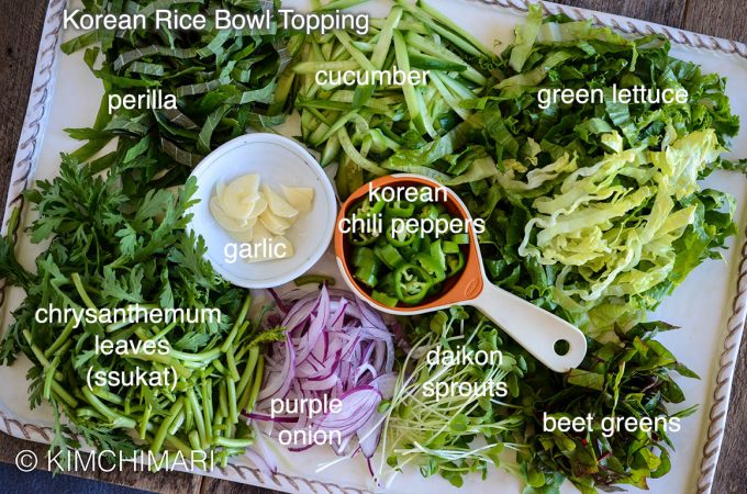 Korean Rice Bowl with Sashimi - Hoedeopbap - Kimchimari