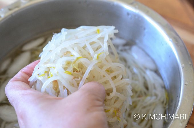 Best Korean Bean Sprouts Recipe - Sukju Namul - Kimchimari