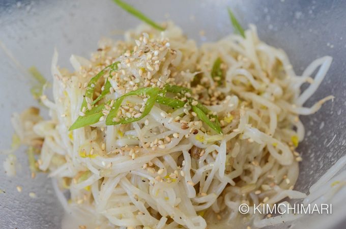 Best Korean Bean Sprouts Recipe - Sukju Namul - Kimchimari