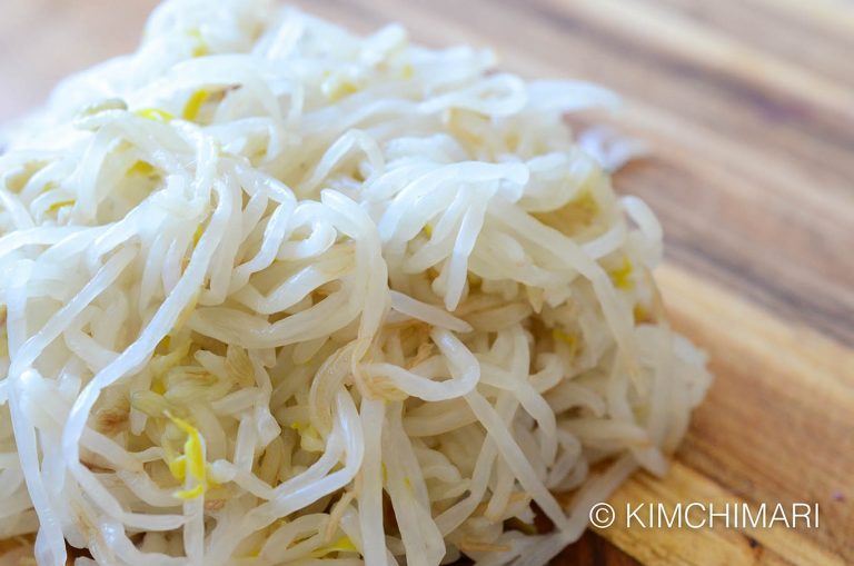 Best Korean Bean Sprouts Recipe - Sukju Namul - Kimchimari