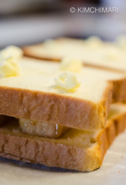 Injeolmi Toast - Honey Rice Cake Sandwich - Kimchimari