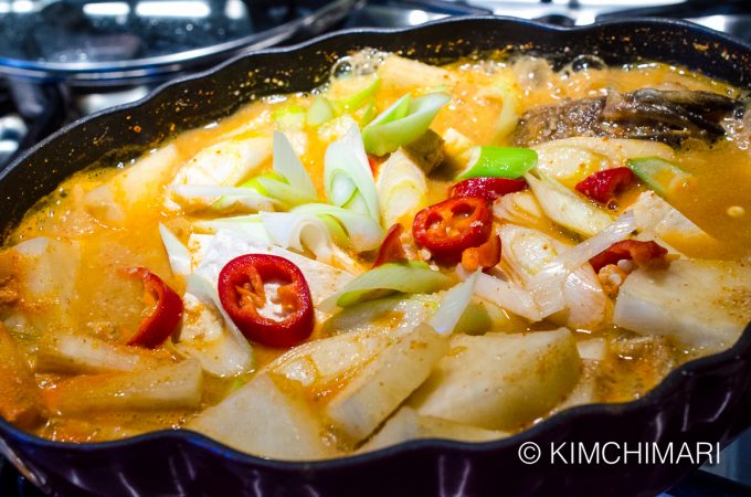 Alaska Pollock Stew with Gochujang - Dongtae Jjigae - Kimchimari