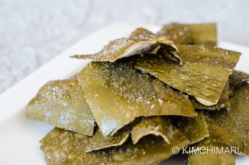 Korean Fried Kelp Chip Recipe (Dasima Twigak) - Kimchimari