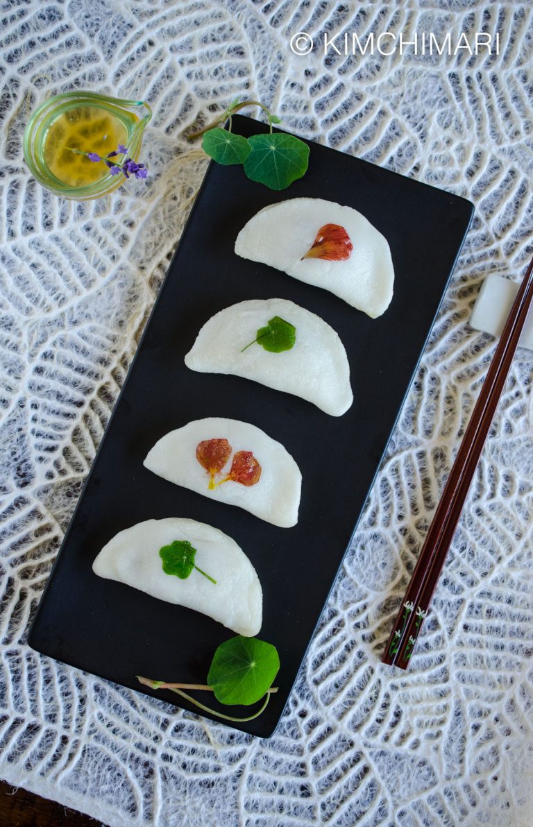 Pan-fried Rice Cake Dumplings with Sweet Red Beans (Bukkumi) - Kimchimari