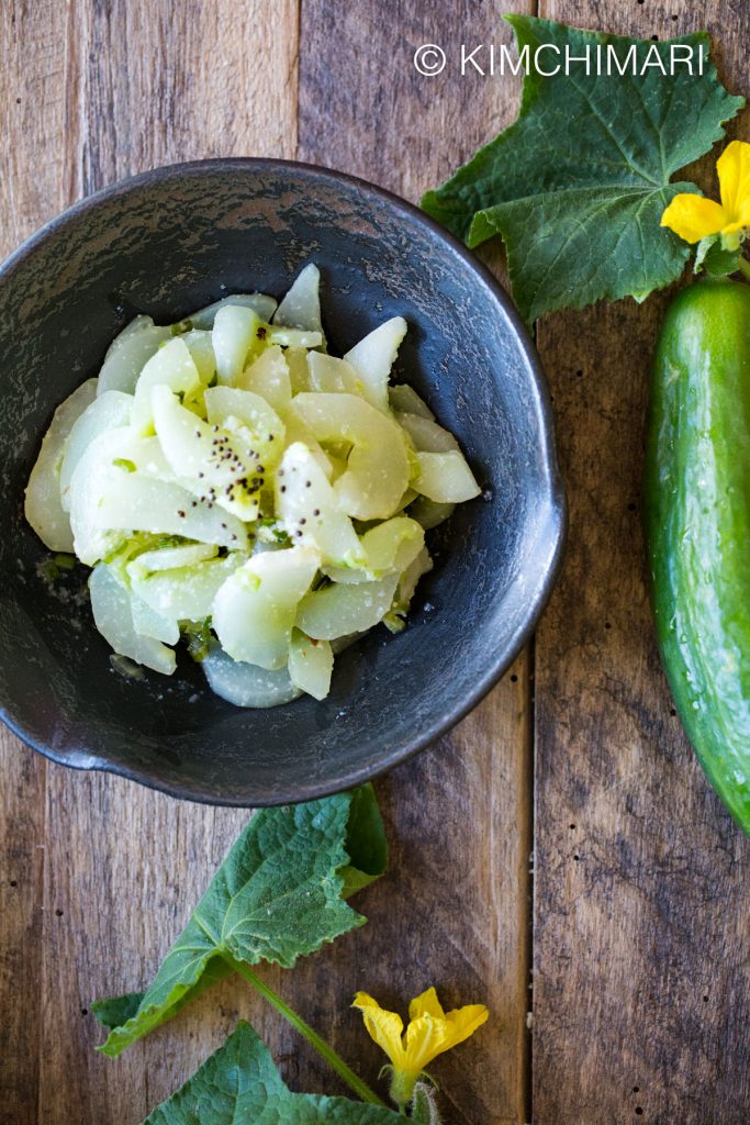 Cooked Cucumber Recipe - Korean Nogak Namul - Kimchimari