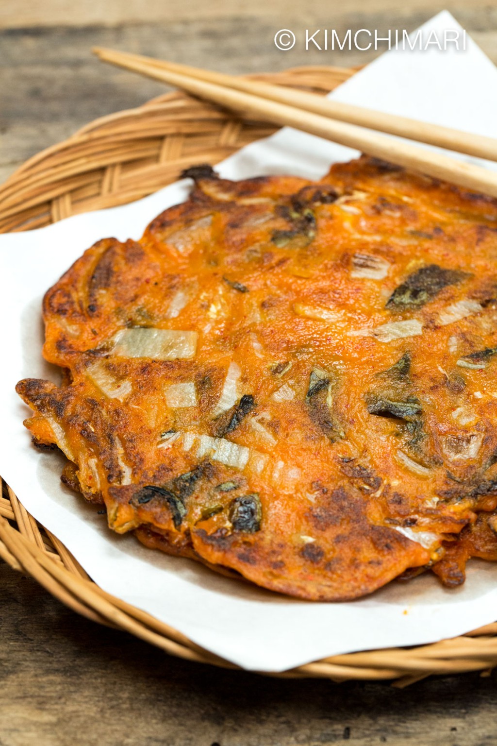 Kimchi Pancake (Kimchi Jeon) in 20 minutes! - Kimchimari