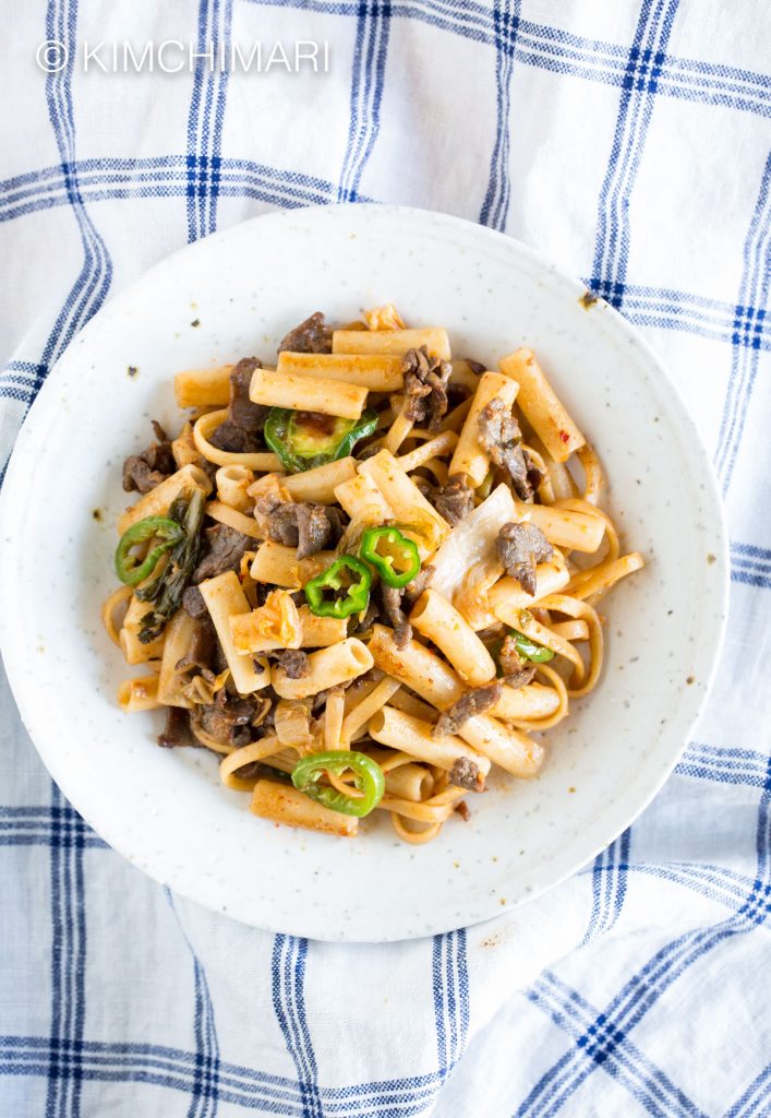 Bulgogi Kimchi Pasta (Spaghetti or Linguine) - GF - Kimchimari