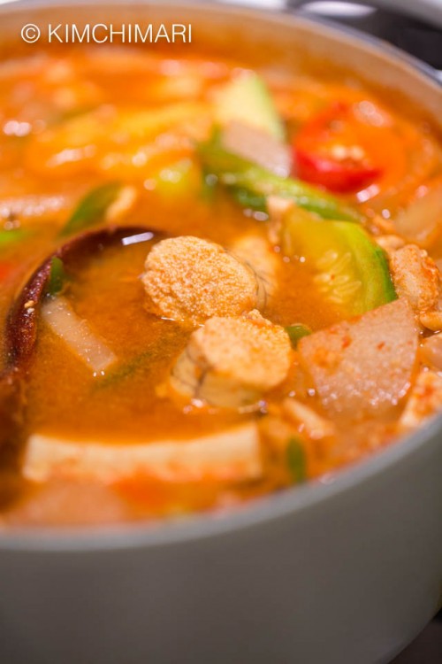 Spicy Pollock Roe Stew (Al Tang or Al Jjigae) - Kimchimari