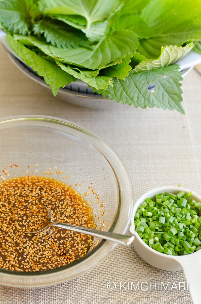 Steamed Perilla Leaves (Kkaennip Jjim) - Kimchimari