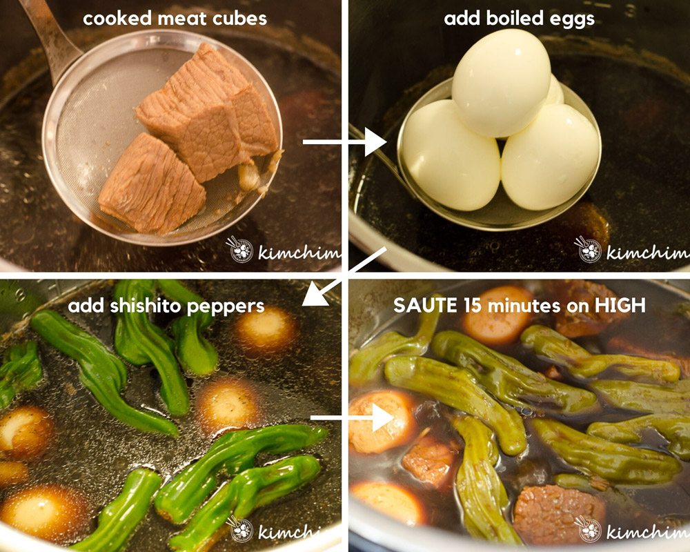 Pressure Cooker Jangjorim (Soy Braised Beef) with Eggs | Kimchimari