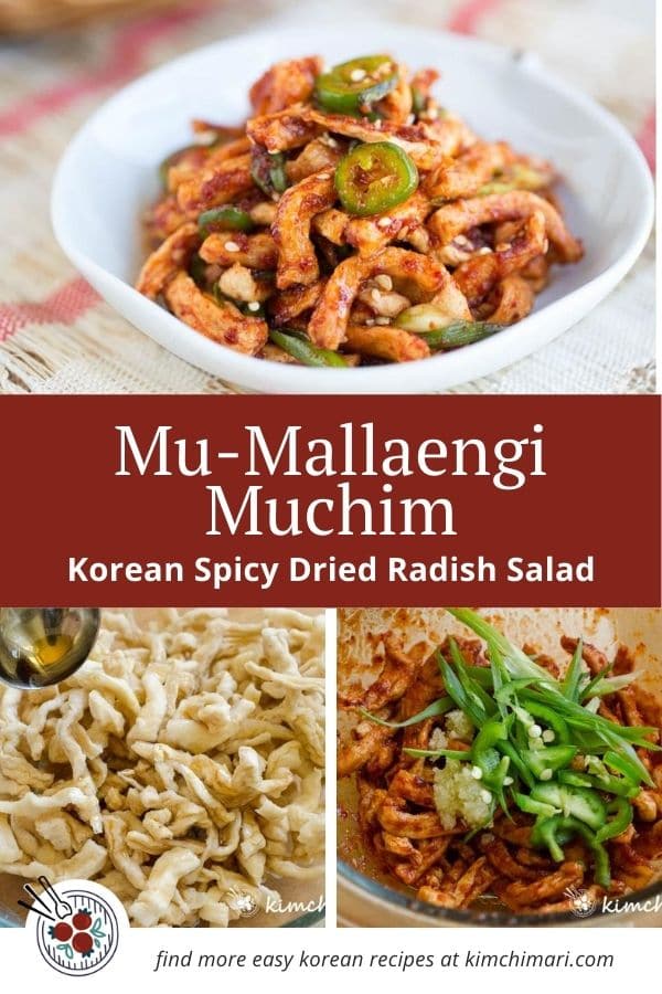 Mumallaengi Muchim (Spicy Dried Radish Salad) - Kimchimari