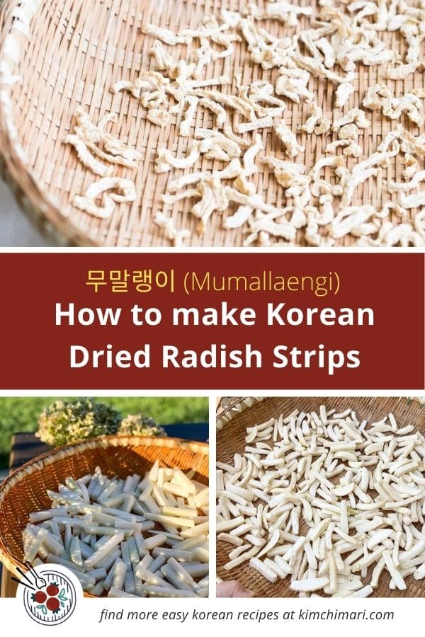 How to dry Radish for Mumallaengi - Kimchimari