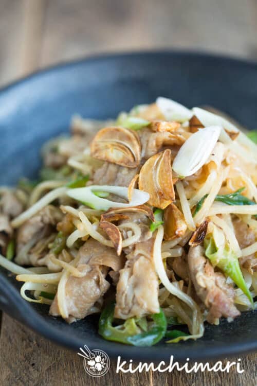 Pork Belly Stir Fry with Bean Sprouts (Daepae Samgyeopsal Sukju Bokkeum ...