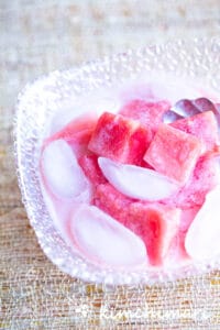 Korean Watermelon Punch (Subak Hwachae 수박화채) - Kimchimari