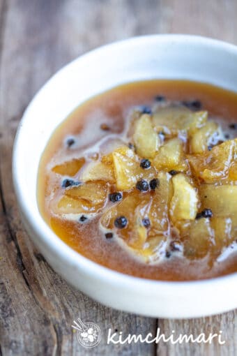 Korean Steamed Pear (Baesuk) - My favorite home cough remedy - Kimchimari