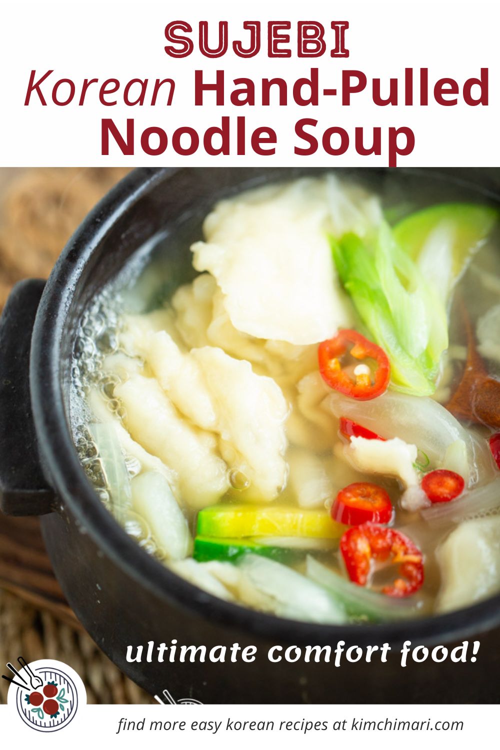 Sujebi (Hand-pulled noodle soup) 수제비 - Kimchimari