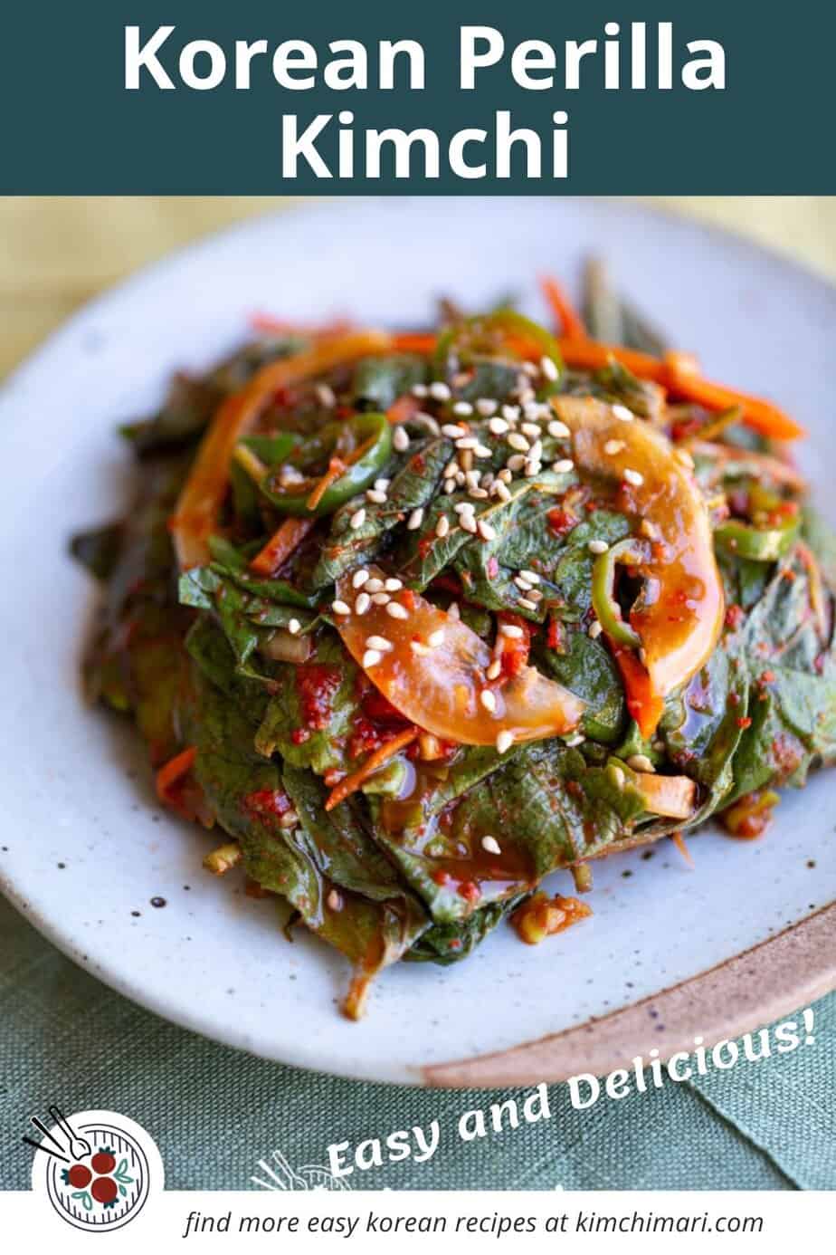 Perilla Leaf Kimchi (Kkaennip Kimchi) - Kimchimari